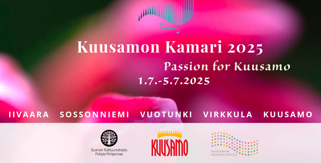 Kuusamon Kamari tapahtuman mainoskuva, jossa lueteltu paikat Iivaara ...